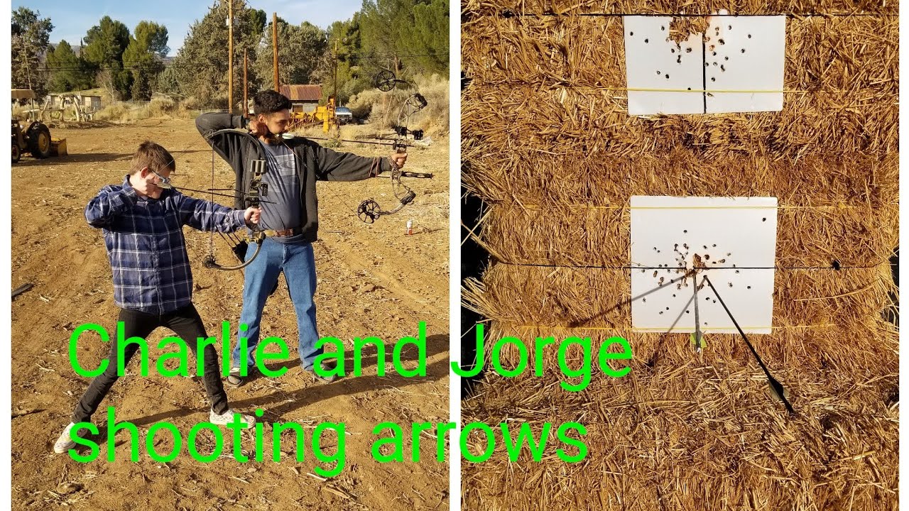 charlie learning the compound bow - YouTube