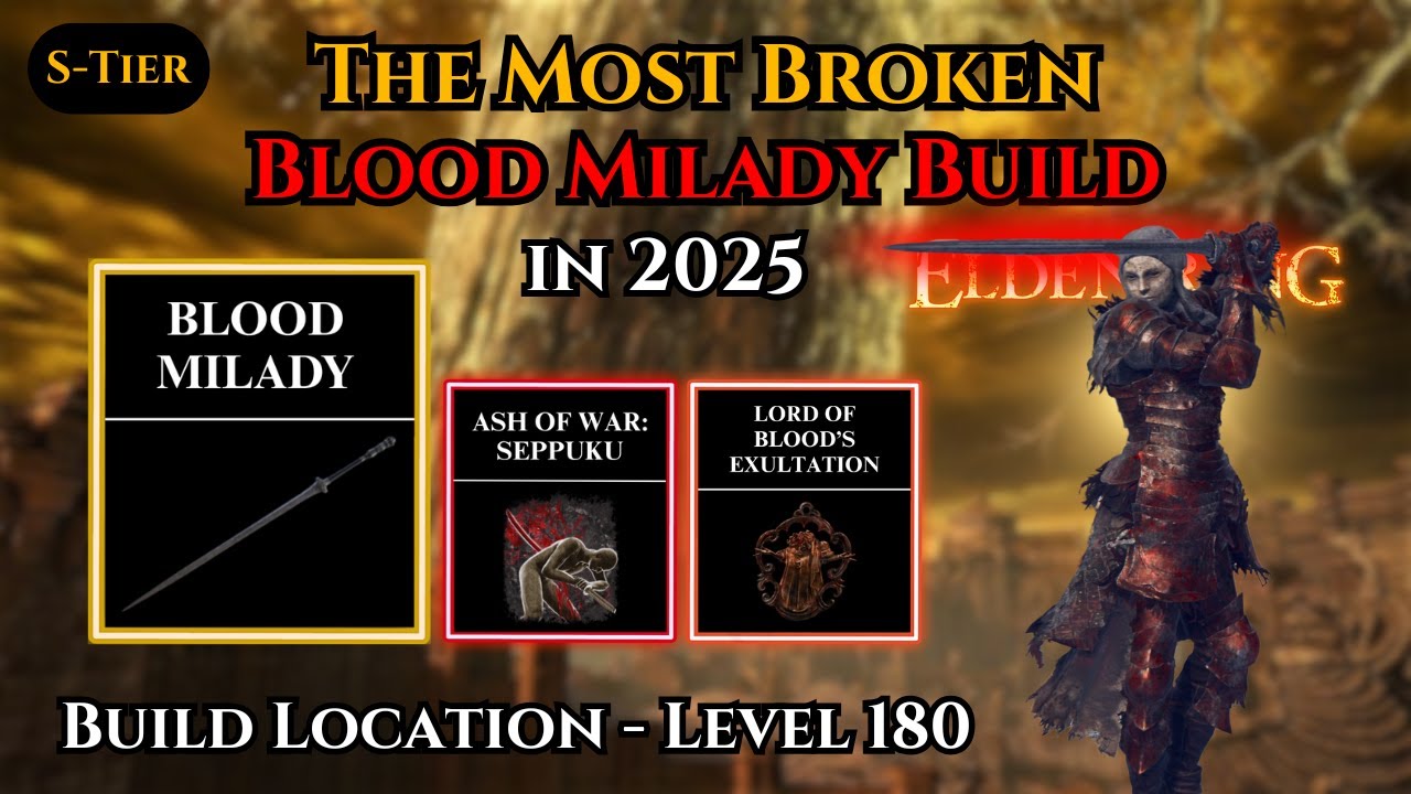 Blood Milady + Seppuku Best Bleed Build Level 180 Elden Ring Tutorial ...