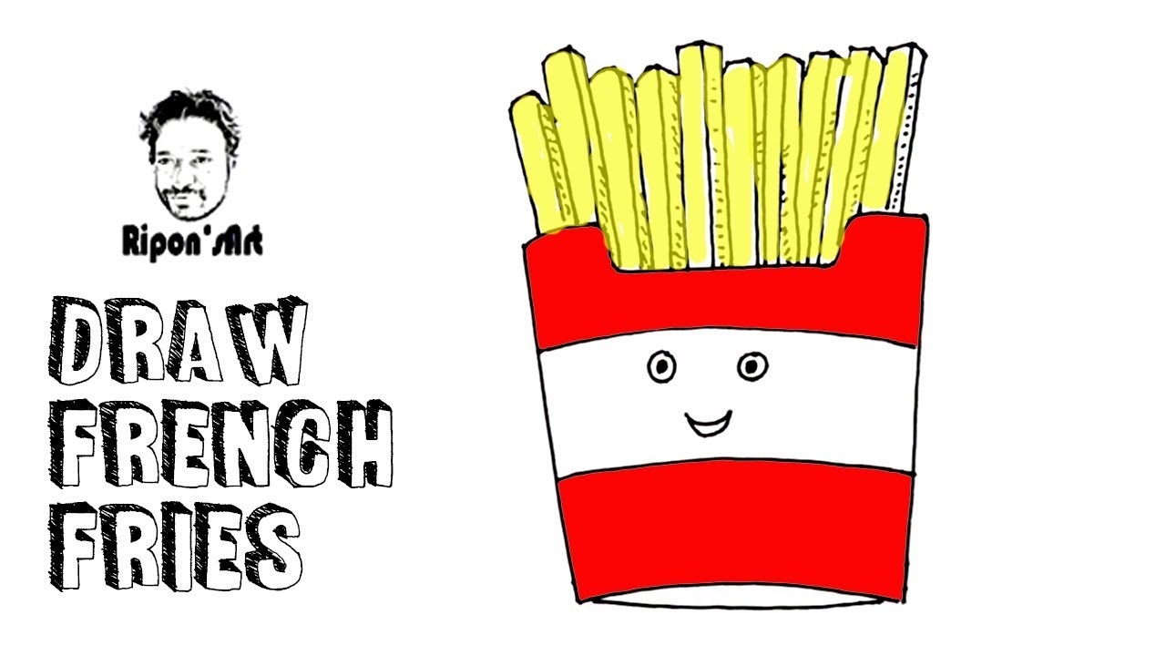 How to draw french fry easy. Ripon's art - YouTube