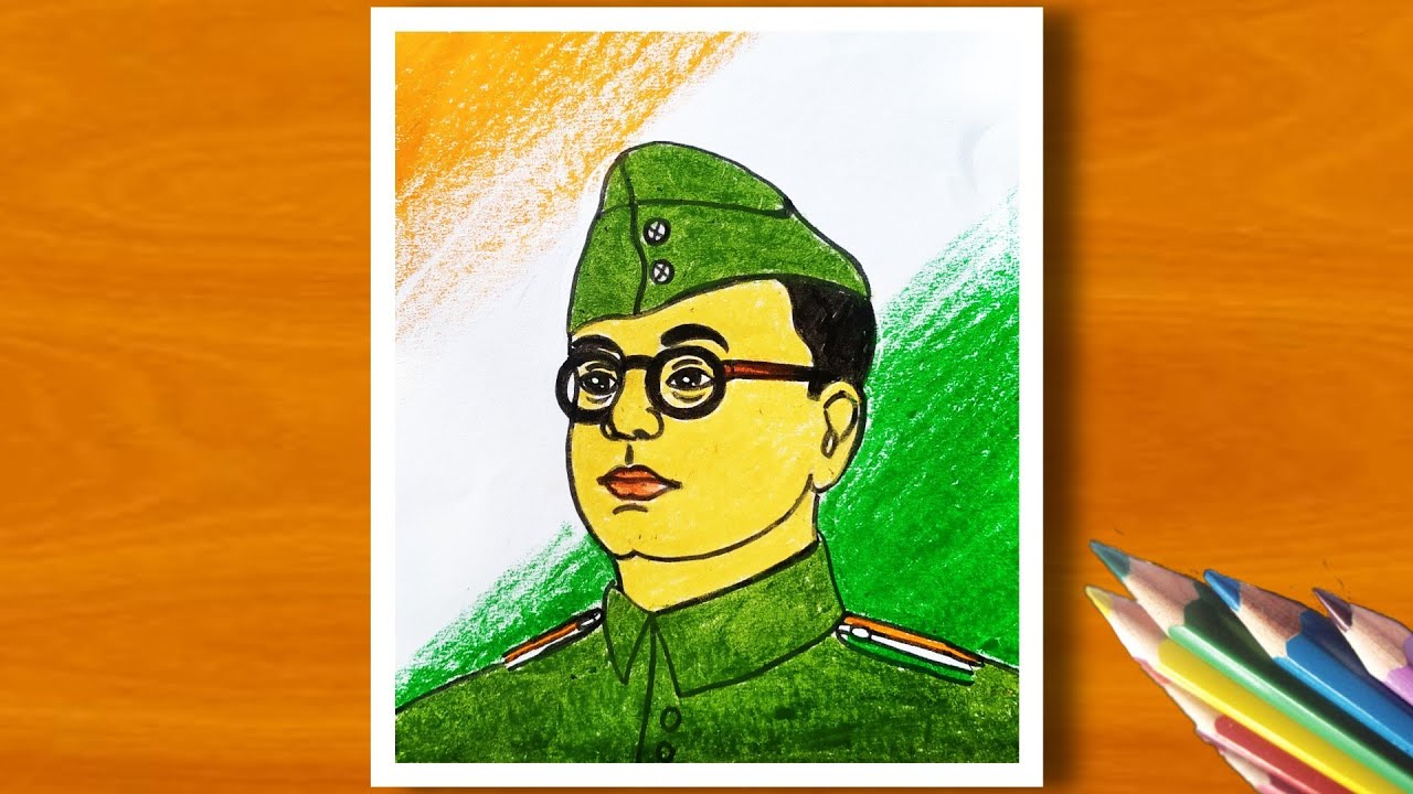 Netaji Subhash Chandra Bose Drawing|How To Draw Netaji Face Step By ...