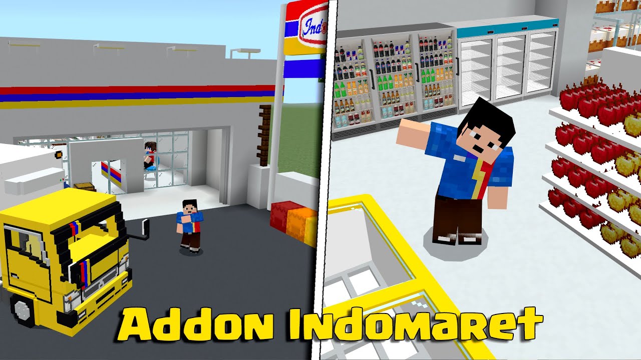 Addon Indomaret Nuansa Indonesia di MCPE - YouTube