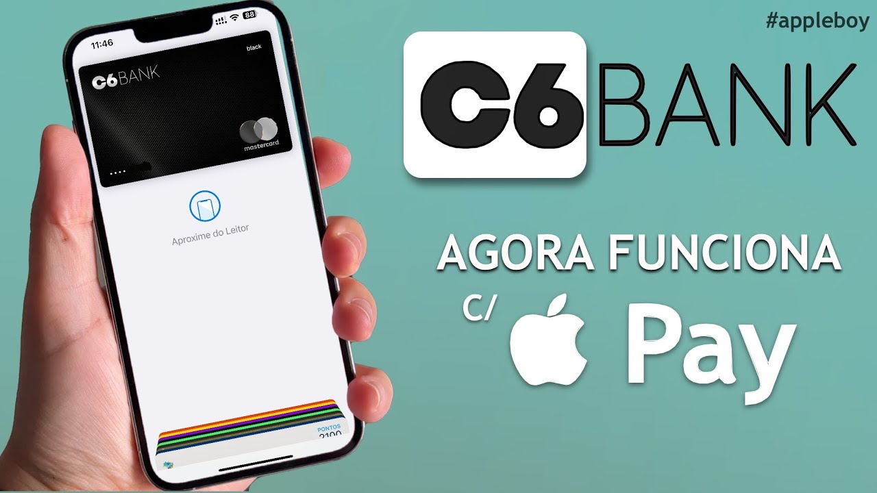 Banco C6 agora funciona com Apple Pay .. Veja como Ativar! - YouTube