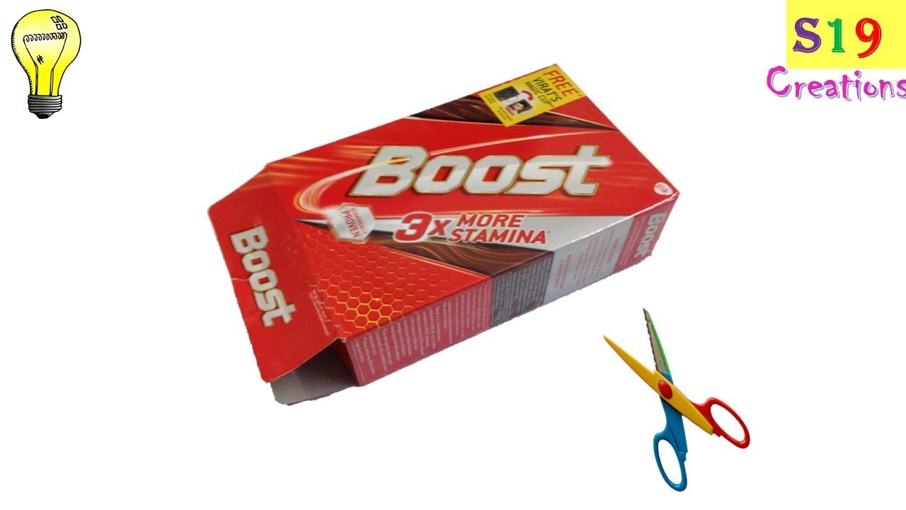 Best out of waste | how to reuse boost box or any cereal boxes | kids ...