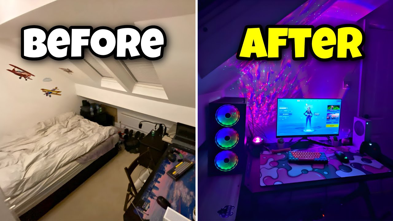 Transforming My Brothers Room Into His Dream Room! - YouTube