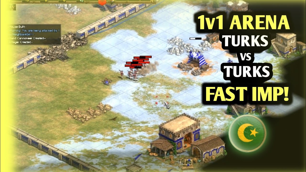 AOE2 : DE, 1v1 Arena Turks Fast Imperial - YouTube