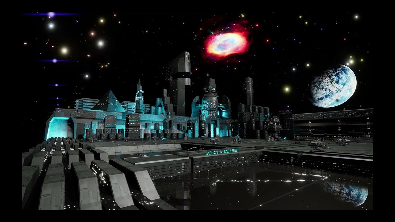 Sci-Fi Futuristic Space City Ambience for Study, Sleep, Inpiration and ...