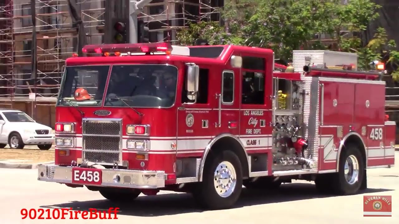 LAFD Engine 458 Responding - YouTube