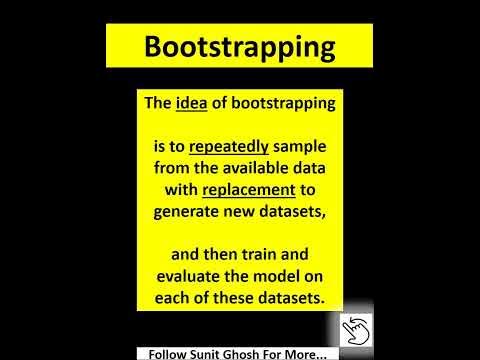 Machine learning Evaluation Measure - Bootstrapping - YouTube