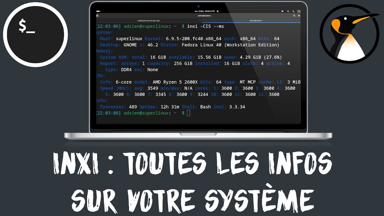 inxi : Obtenez plein d infos sur votre système - YouTube