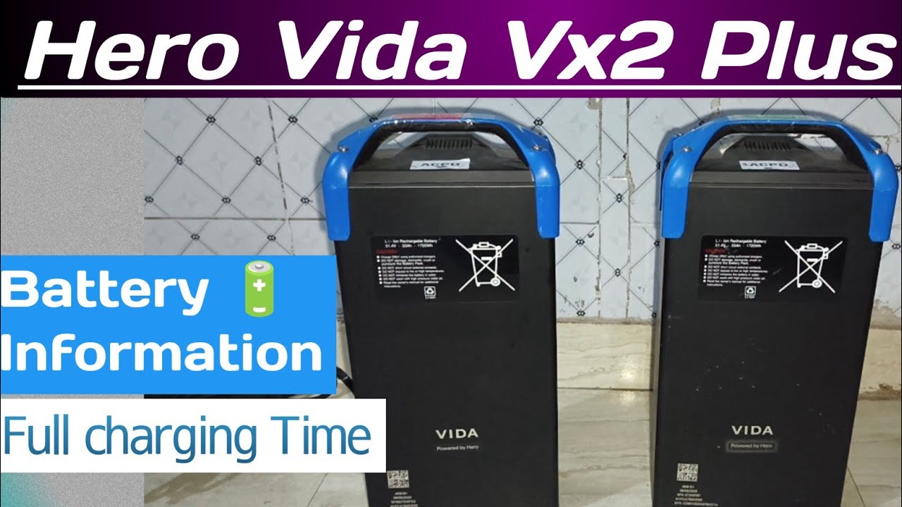 How to Connect Battery🔋charger and full charging time 💯 Hero Vida VX2 ...