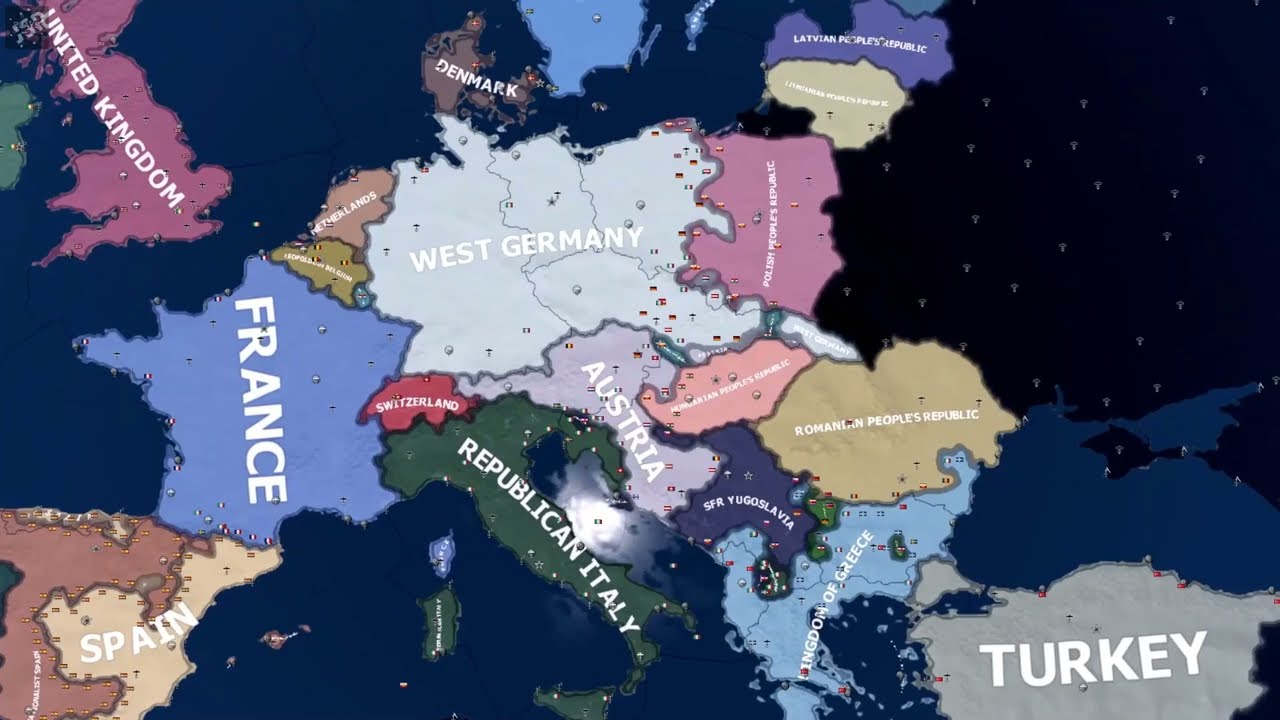 Warsaw Pact vs European NATO | Hoi4 Timelapse - YouTube