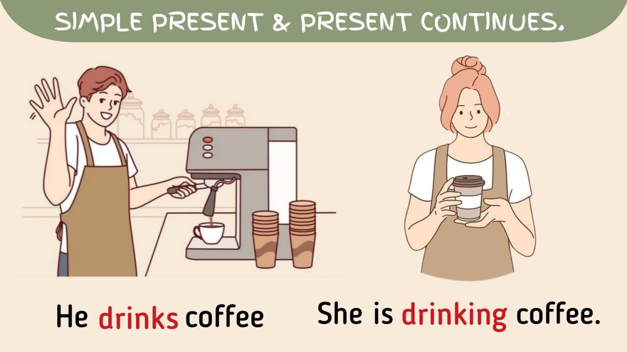 Simple Present & Present Continues Tense for Beginners | Learn English ...