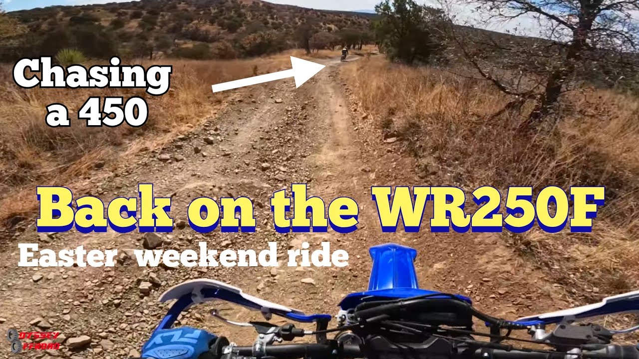 Back on the 25 WR250f Yamaha - chasing a WR450f through the Santa Rita ...
