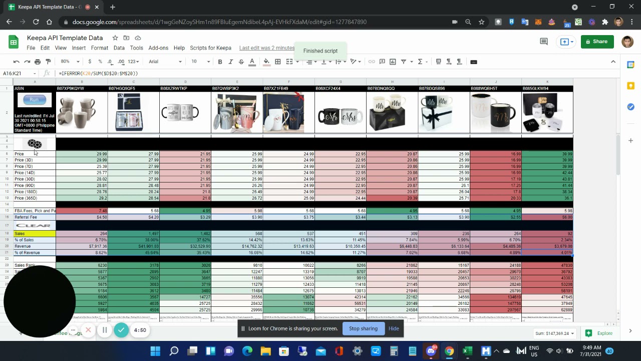 Keepa API Template using Google Sheets - Amazon Data Mining - YouTube