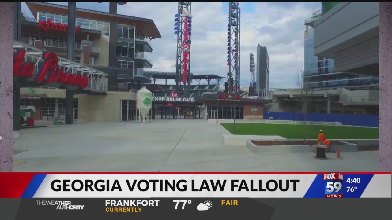 Fallout continues after Georgia new voting law - YouTube