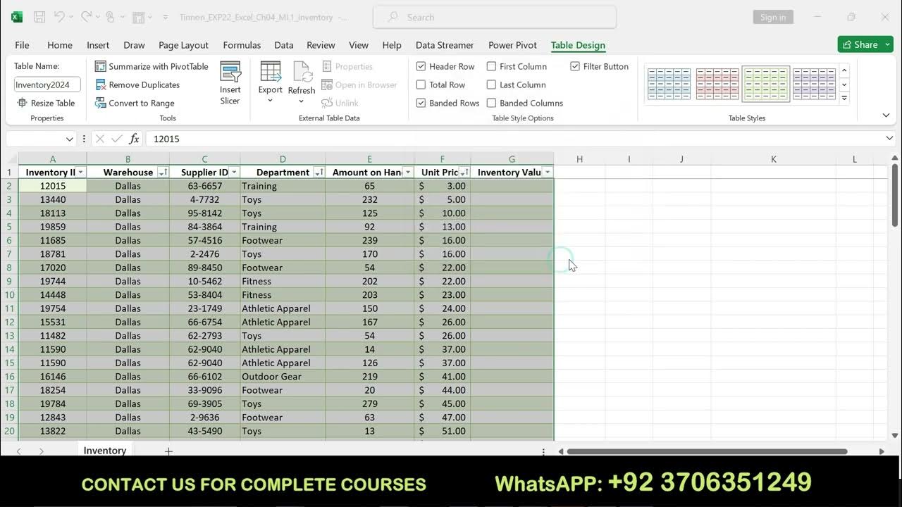 Exp22_Excel_Ch04_ML1 - EBL Sporting Goods 1.0 | Excel Chapter 4 Mid ...