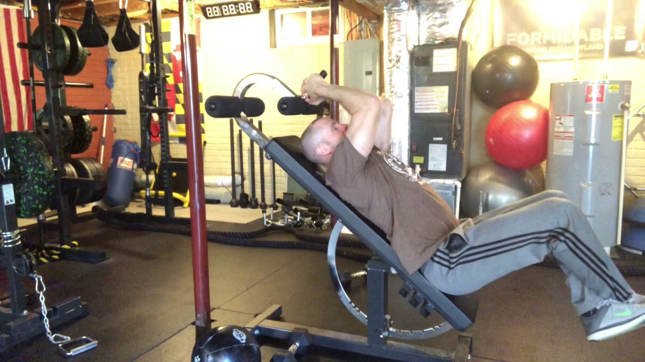 Core Incline Reverse Crunch - YouTube