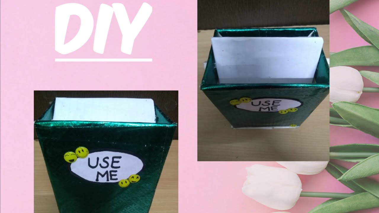 DIY dustbin | made by using cardboard - YouTube