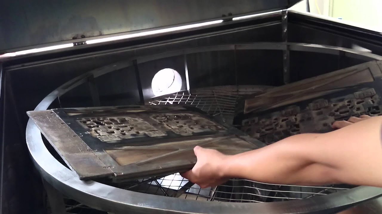 Wave solder pallet cleaning machine - YouTube