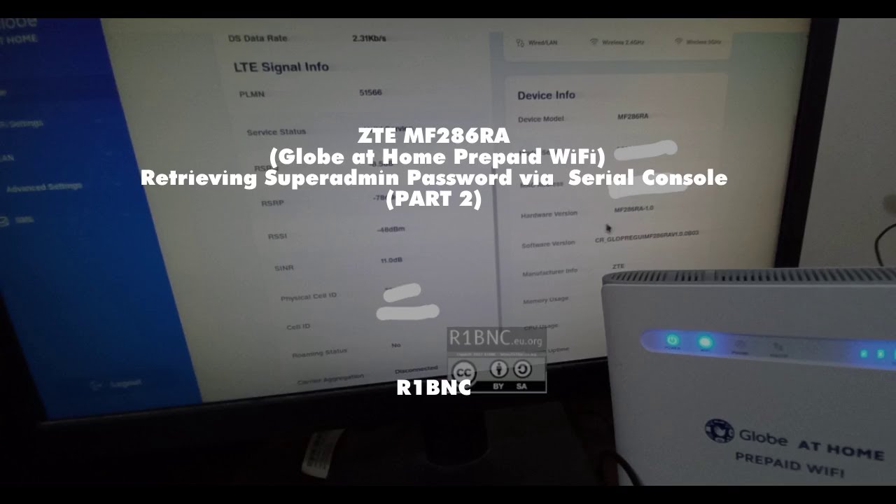 Part 2 ZTE MF286RA Retrieving Superadmin Password via Serial Console - YouTube