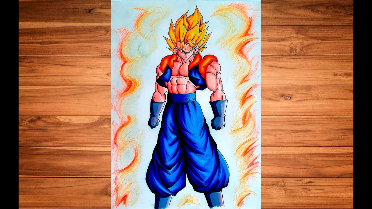 Speed Drawing Gogito Super Saiyan - Colored Pencils VS Markers Part 1 ...