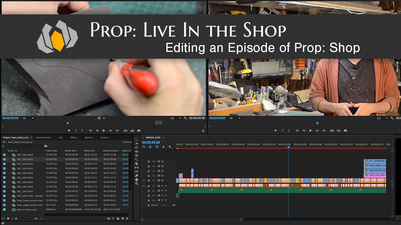 Prop: Live From The Shop - Editing a Tutorial Video - YouTube