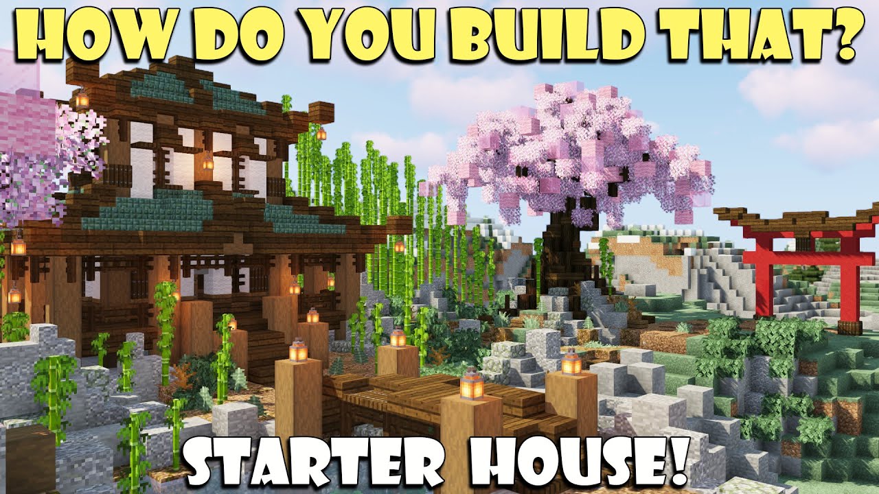 How To Build A Japanese Starter House | Minecraft Japanese Starter ...