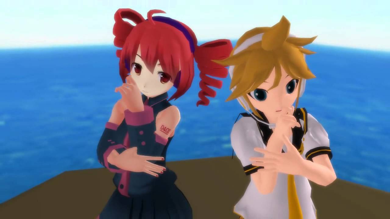 【MMD-MME】 Lonely Tropical Fish 【Teto & Len】 - YouTube