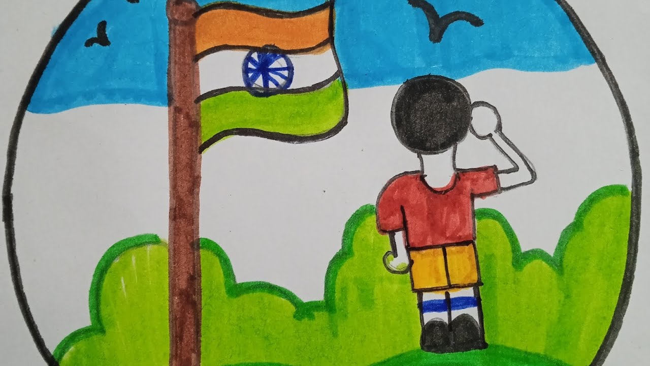 Easy drawing for Republic day/Easy drawing for Independence day/ Easy ...