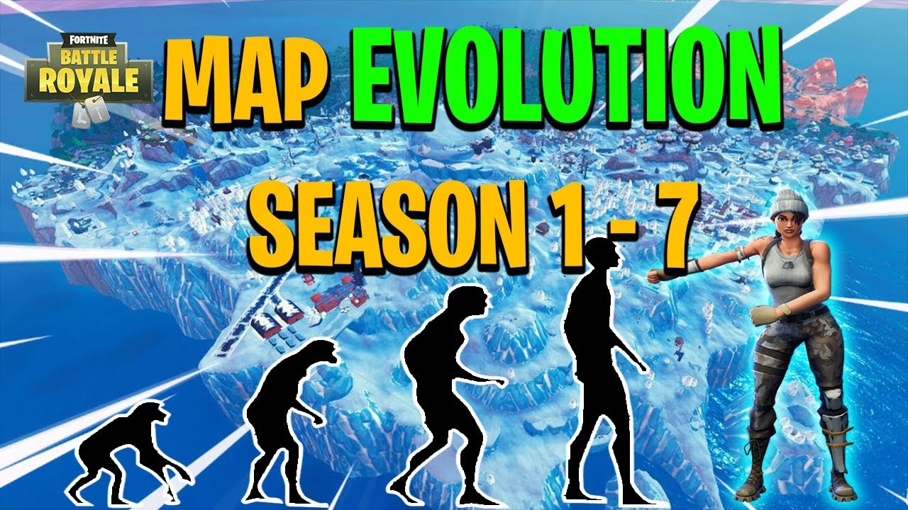 FORTNITE MAP EVOLUTION! SEASON 1-7 SEASON 8? (Fortnite Battle Royale ...