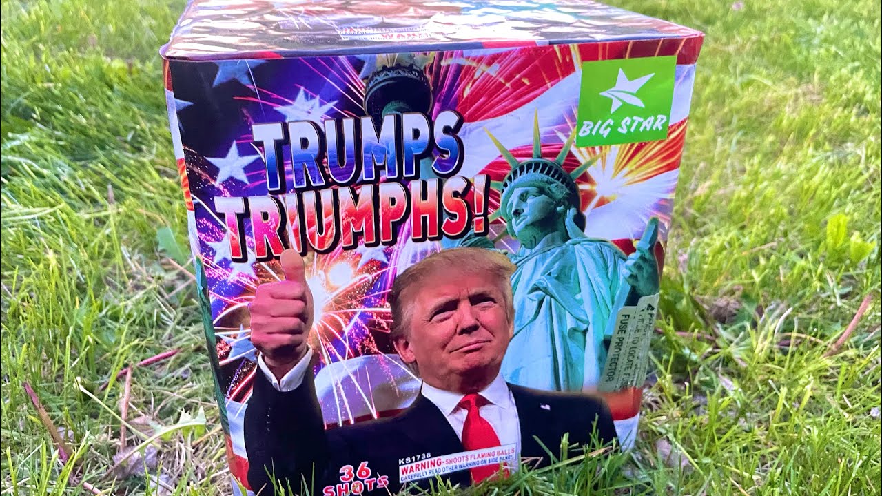 Trumps Triumphs 36s Firework Cake - YouTube