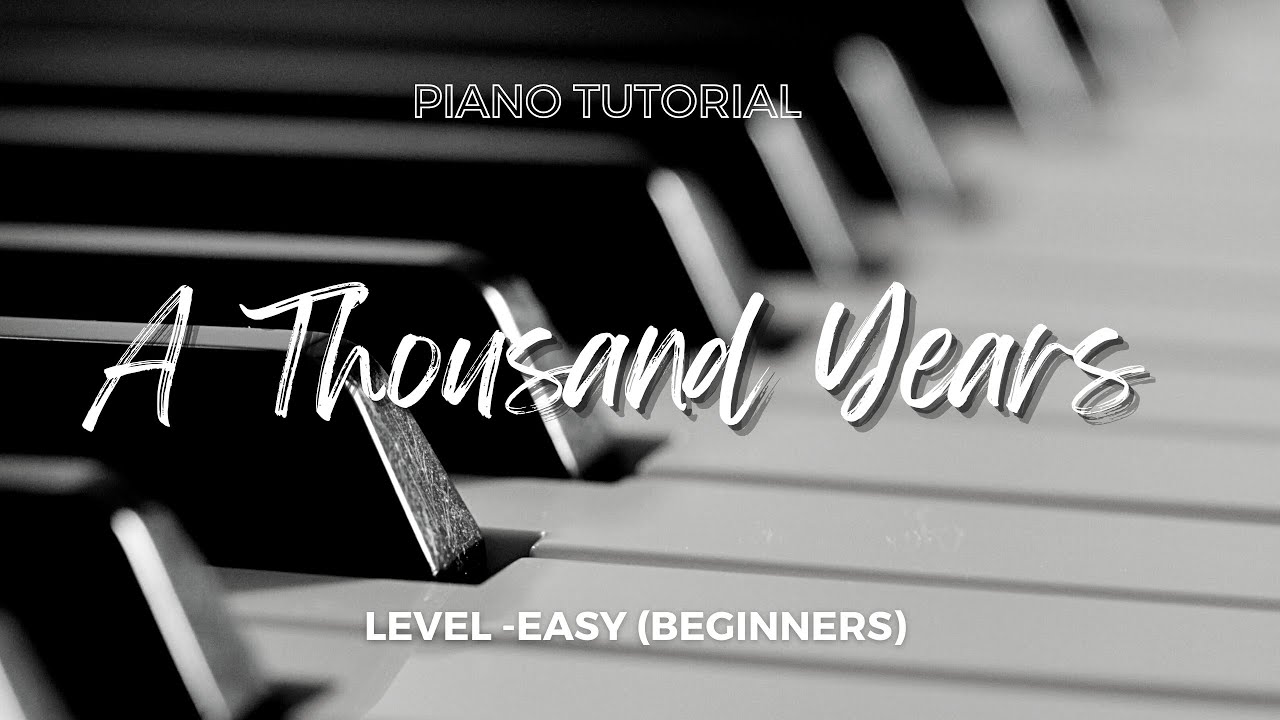 A Thousand Years - @ChristinaPerri Piano Tutorial [VERY EASY] + MIDI ...