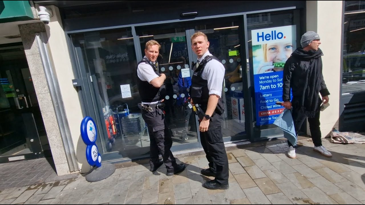 6 Cops, 3 Patrol Vehicles & 1 Man With A Bottle of Pop! Huge Walk of ...