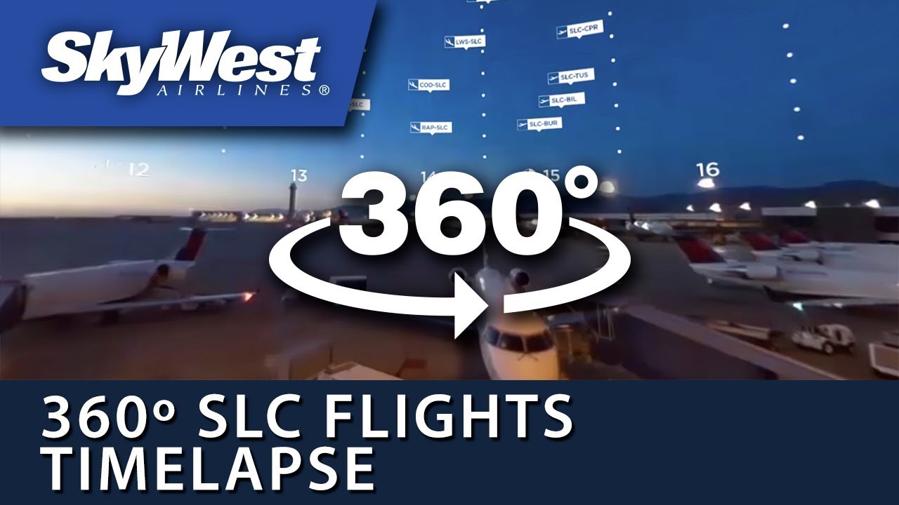 360 Time-lapse SLC SkyWest Flights - YouTube