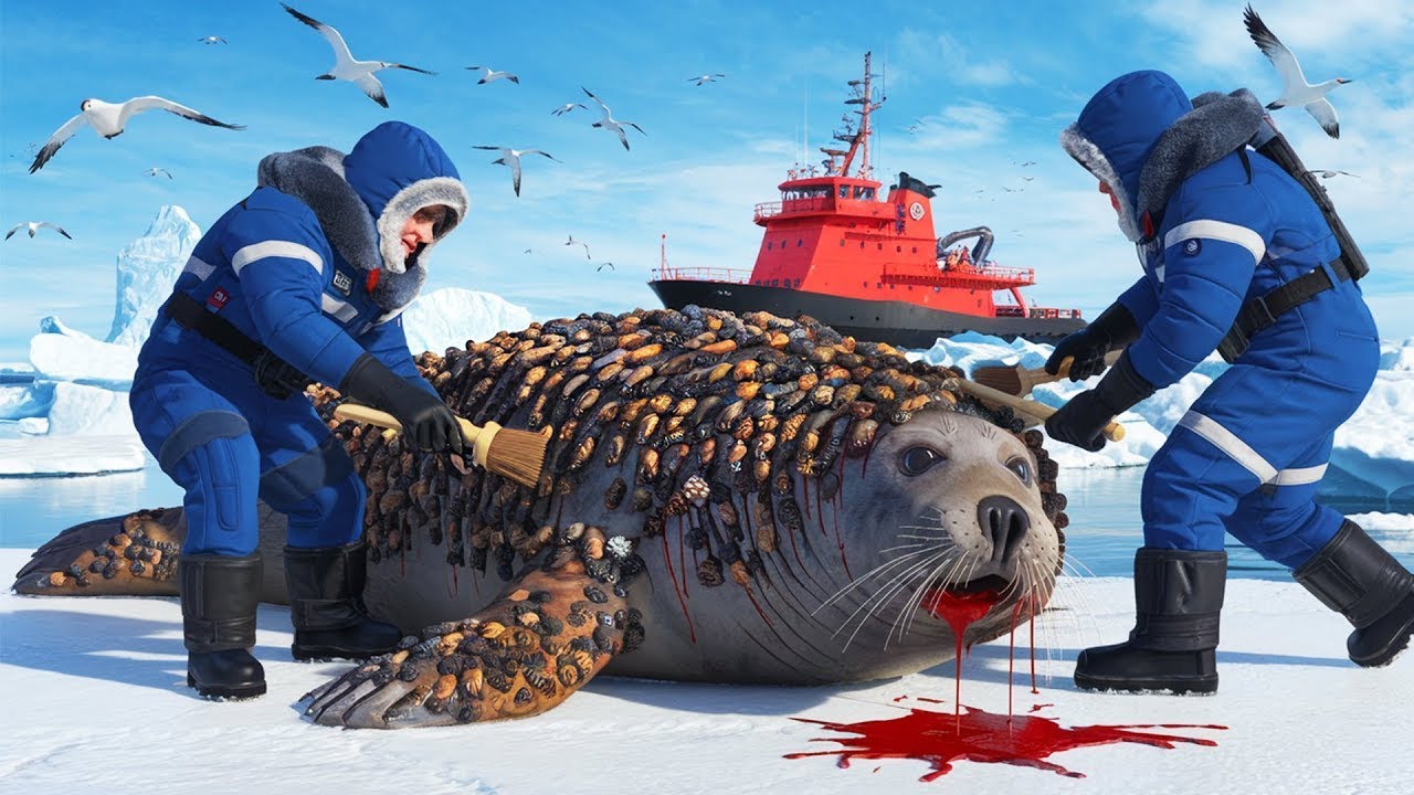 Rescuers Save Seal Covered in Millions of Barnacles Just in Time - YouTube