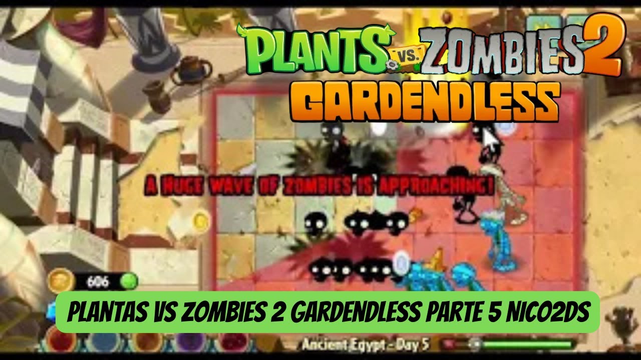 Plantas vs Zombies 2 Gardendless Parte 5 NICO2DS - YouTube