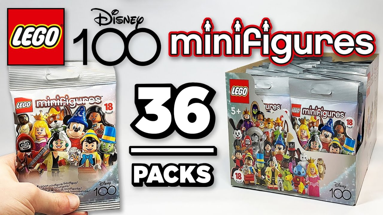LEGO Disney 100 Minifigures 36 Packs - Sealed Box Opening - YouTube
