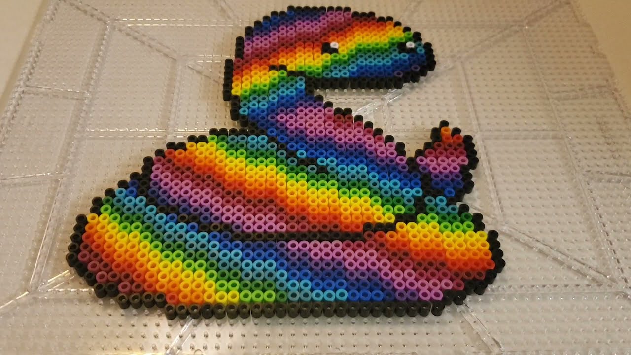 Perler Bead Rainbow Tie Dye Snake - YouTube