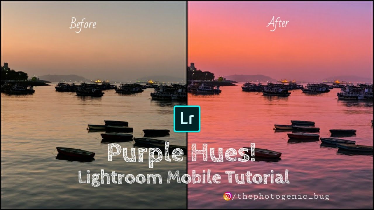 Purple Hues for Golden Hour Pictures | Lightroom Mobile | Photogenic ...
