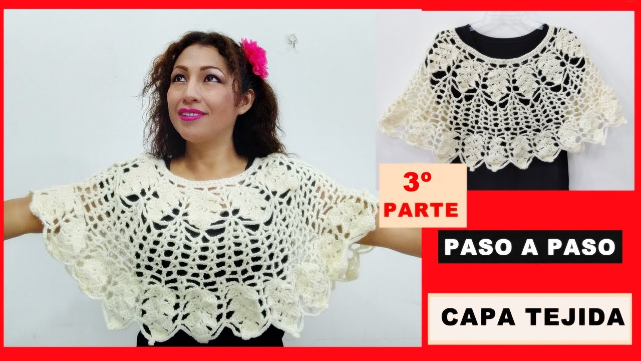 COMO TEJER UNA CAPA EN CROCHET PARA DAMA DE FORMA FACIL/ MODELOS DE ...