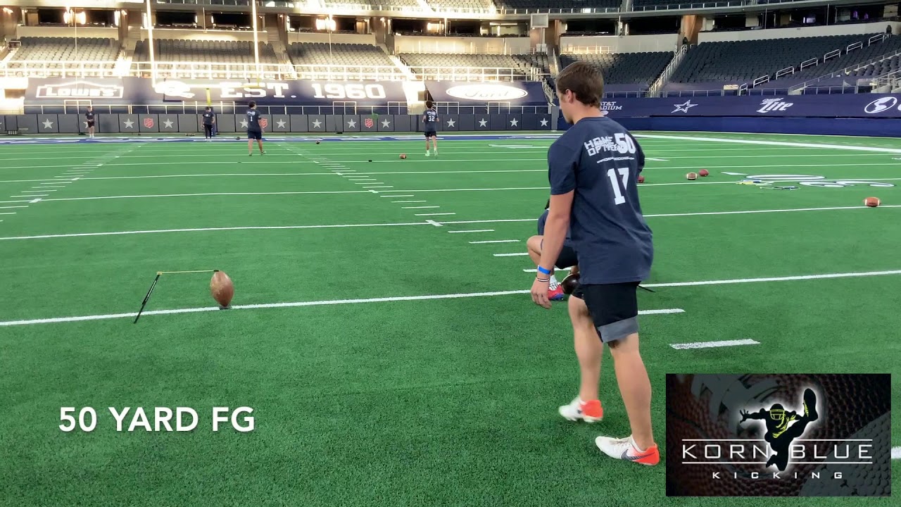 Nathan Dibert | Kornblue Kicking at Cowboys Stadium - YouTube