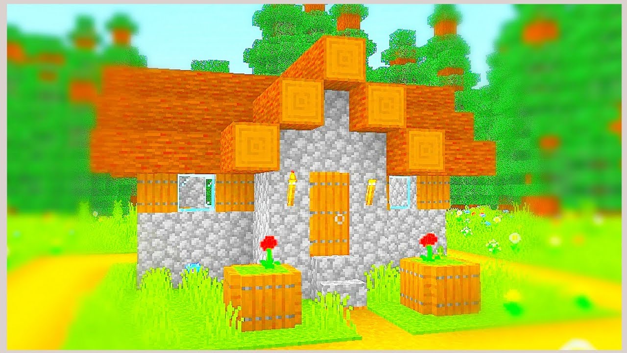 Como construir la casa del Flechero en Minecraft [Taiga]🏹 - YouTube