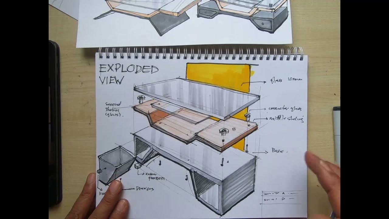 How To Draw Exploded View Drawing