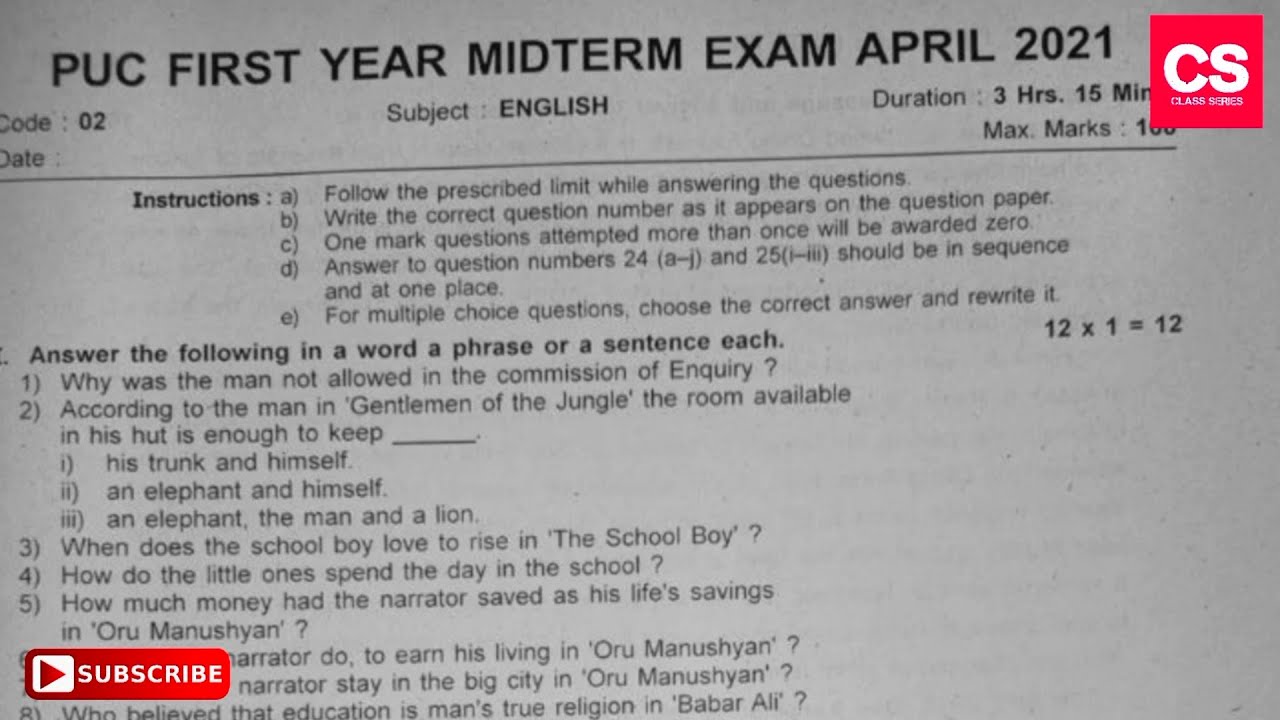 1st PUC English Mid Term Exam April 2021 Question Paper Class Series 1st-puc-english-mid-term-exam-april-2021-question-paper-class-series