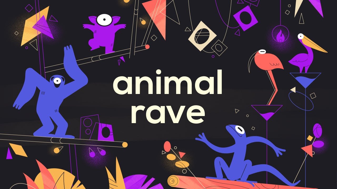 Motion Design Collaboration with my Students! Animal Rave Animation ...
