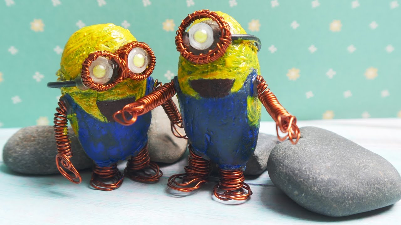 how to make minions | wire art | rock art | benhandmade - YouTube