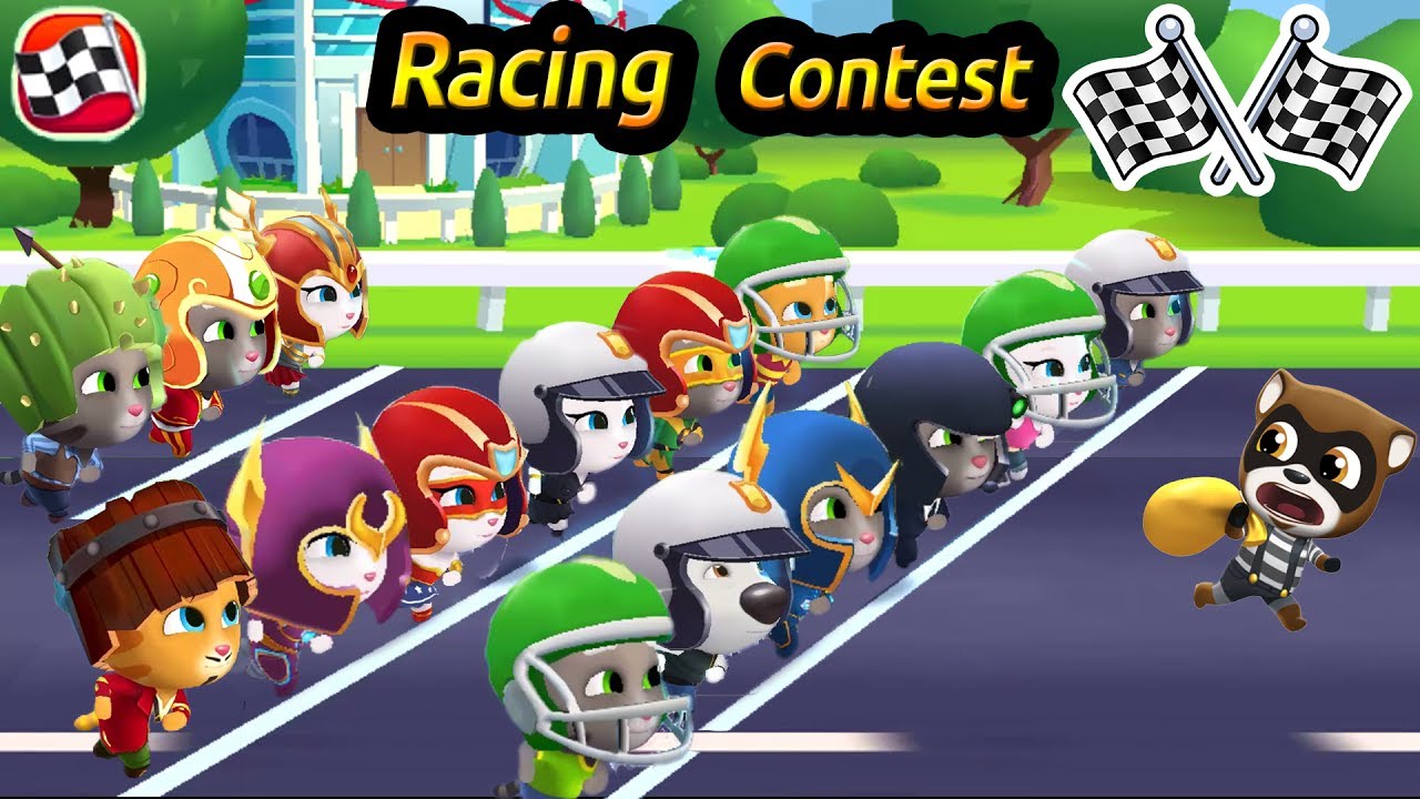 Talking Tom Gold Run 🏁 New Racing Contest 🏁 All 20 Characters - YouTube