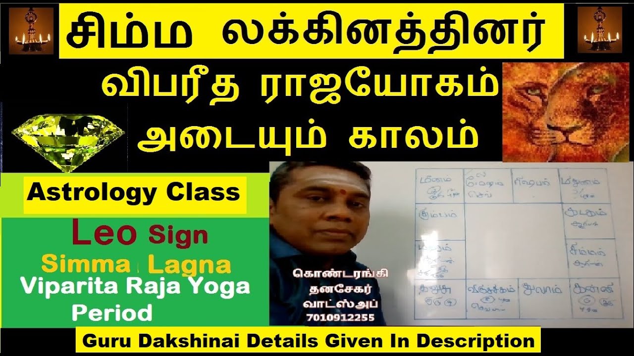 சிம்ம லக்கினத்தினர் வாழ்வில் விபரீத ராஜயோகம் பெறும் காலம் | Simha Lagna ...