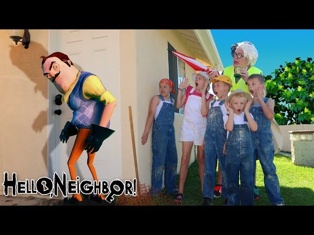 Hello Neighbor in Real Life Clown Takes Our Treasure! - Videos For Kids