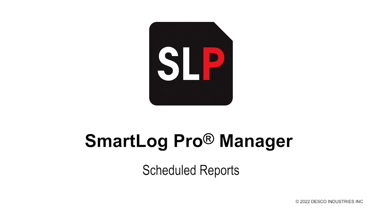 SmartLog Pro® Manager Scheduled Reports - YouTube